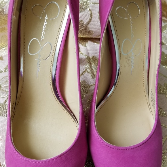 Jessica Simpson | Shoes | Hot Pink Suede Jessica Simpson High Heel ...
